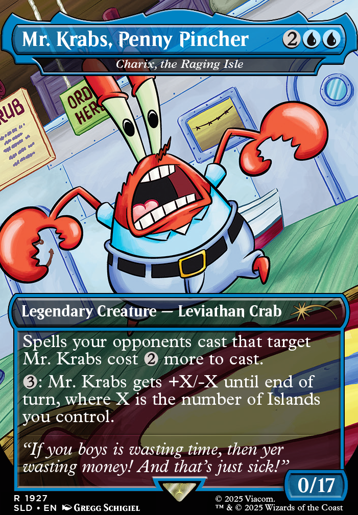 Mr. Krabs' Corporate Sponsored Crab War (Commander / EDH MTG Deck)
