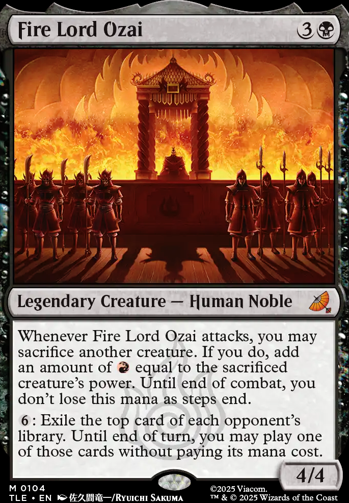 Fire Lord Zuko (Commander / EDH MTG Deck)