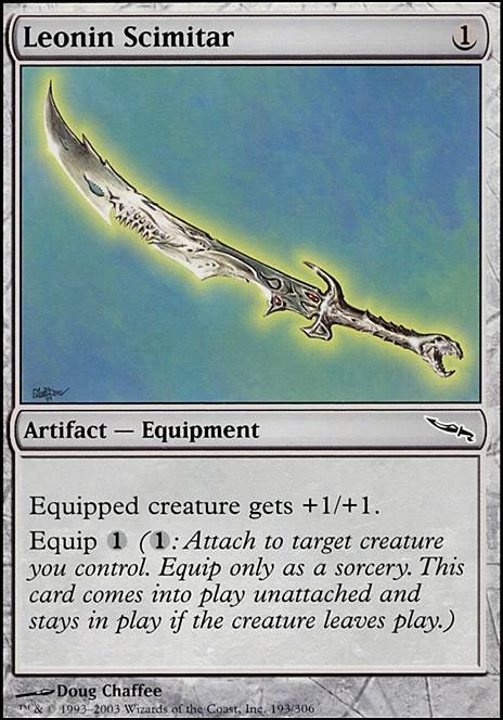 white equipment deck (comments please) (Modern MTG Deck)