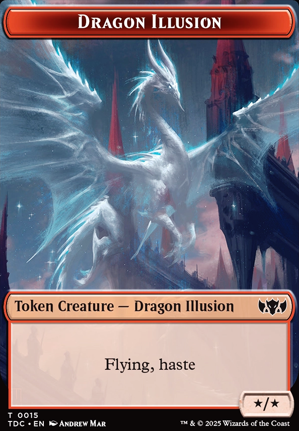 Mono red dragon tokens V3 (Commander / EDH MTG Deck)